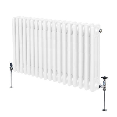 Traditional 3 Column Radiator - 600 x 832 mm - White | DIY at B&Q