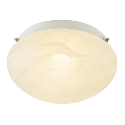Traditional Alabaster Glass IP44 Bathroom Ceiling Lighting Fixture