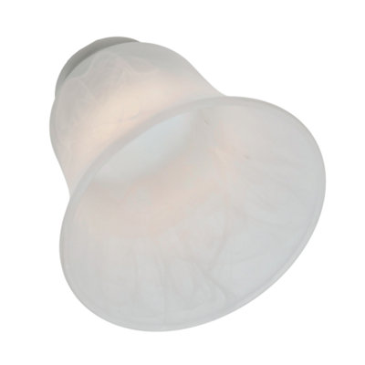 Traditional and Classic Pair of White Alabaster Glass Shades with ...