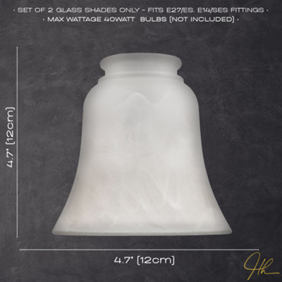 Traditional and Classic Pair of White Alabaster Glass Shades with ...