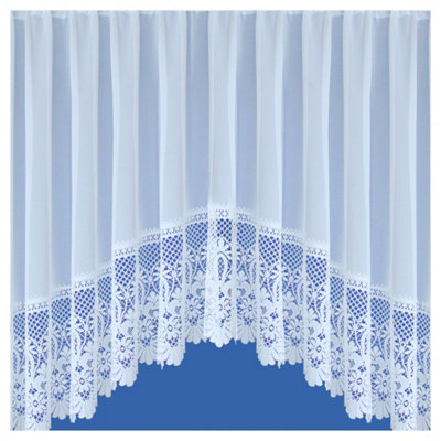 Traditional Base Desgin Net Lace Curtain Jardiniere with Elevated Base ...