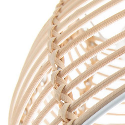 Traditional Basket Style Light Brown Rattan Wicker Ceiling Pendant ...