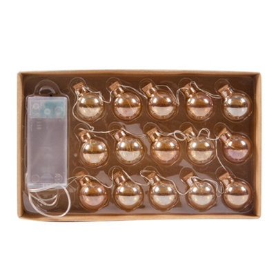 Traditional Battery Powered Christmas Decoration Light LED Glass Blub ...