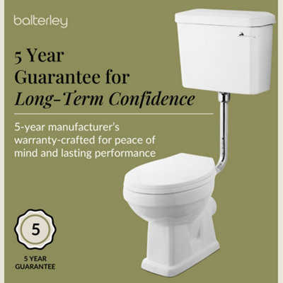 Traditional Classic Low Level Toilet Pan, Cistern and Flush Pipe Kit