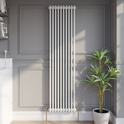 Traditional Colosseum Vertical Double Bar Column Radiator 1800 x 470mm ...