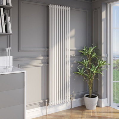 Traditional Colosseum Vertical Double Bar Column Radiator 1800 x 470mm ...