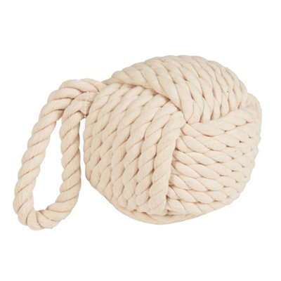 Buy Traditional Cream Cotton Rope Ball Knot Door Stopper Decorative ...