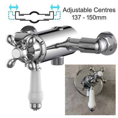 Traditional Dual Control Thermostatic Concealed Shower Mixer Valve ...