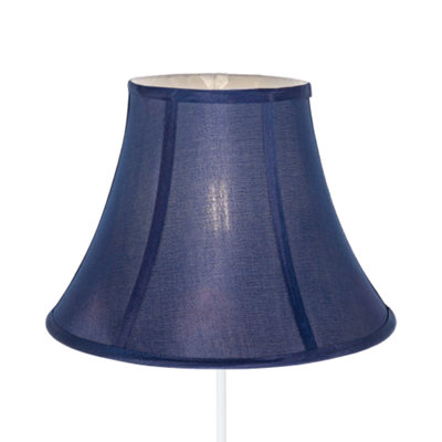 Traditional Empire Shaped 12 Inch Lamp Shade in Rich Silky Navy Cotton ...