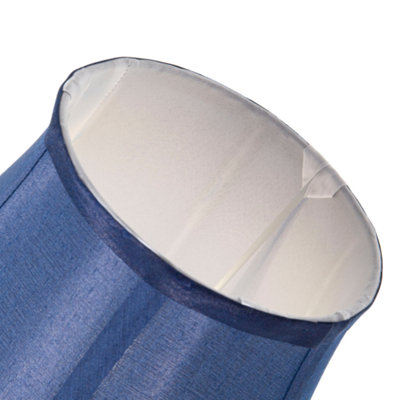 Traditional Empire Shaped 12 Inch Lamp Shade in Rich Silky Navy Cotton ...