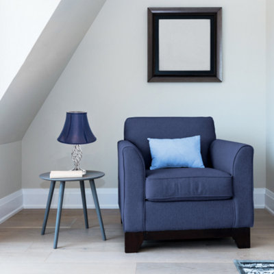 Traditional Empire Shaped 12 Inch Lamp Shade in Rich Silky Navy Cotton ...