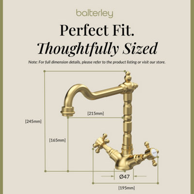 Traditional French Classic Mono Sink Mixer Tap - Brushed Brass