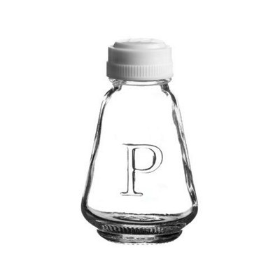Traditional Glass Table Condiment Bottle Pepper Pot With Lid | DIY at B&Q