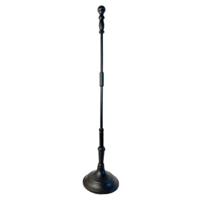 Traditional HAND FORGED CAST IRON FIRE POKER with STAND 50cm long poker ...
