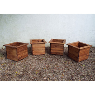 Traditional Large Square Planter x 4 | DIY at B&Q