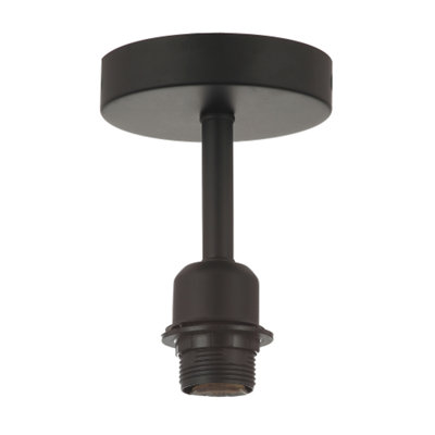 Traditional Matt Black Ceiling Light Fitting for Industrial Style Light ...
