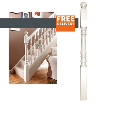 Traditional Newel Post White primed (pack of 2)