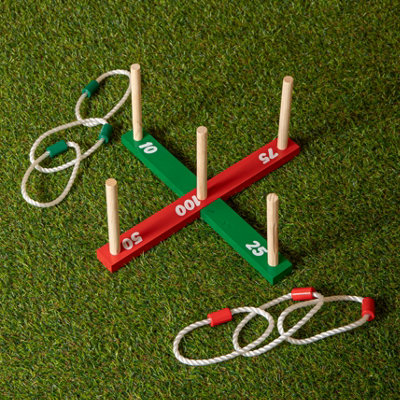 Traditional Outdoor Wooden Garden Quoits Game