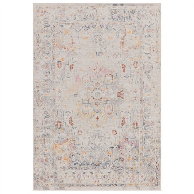Traditional Persian Abstract Bordered Floral Easy to clean Rug for ...