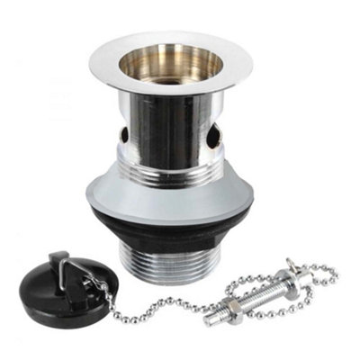 Traditional Plug and Chain Basin Sink Slotted Bathroom Drain Waste ...