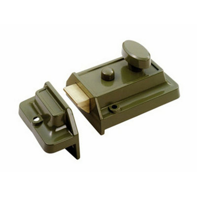Traditional Rim Cylinder Nightlatch 60mm Green Finish Door Security ...