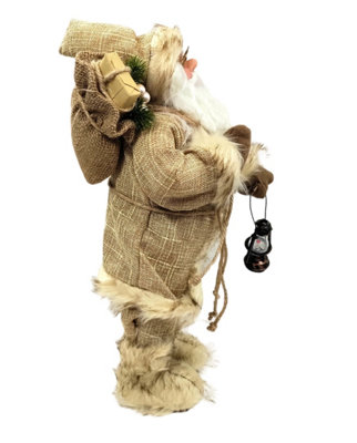 Traditional Rustic Father Christmas Figure 30cm Nordic Standing Santa
