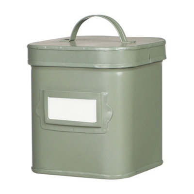 Traditional Sage Green Kitchen Storage Box Canister