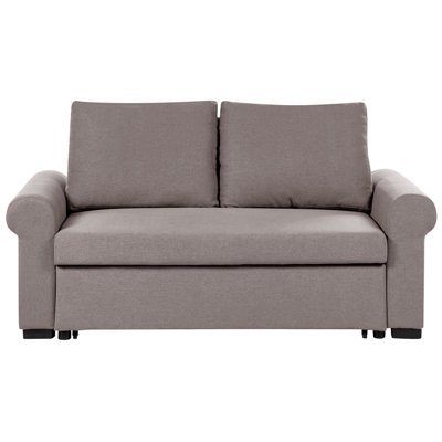 Traditional Sofa Bed SILDA Light Brown | DIY at B&Q