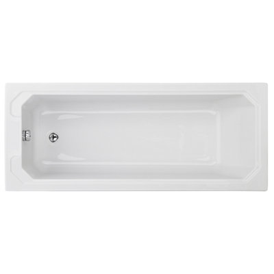 Traditional Straight Single Ended Shower Bath Tub - 1700mm x 750mm