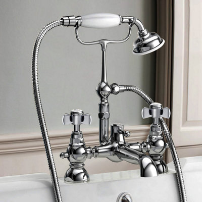 Traditional Studio Bathroom Shower Mixer & Handset | DIY at B&Q