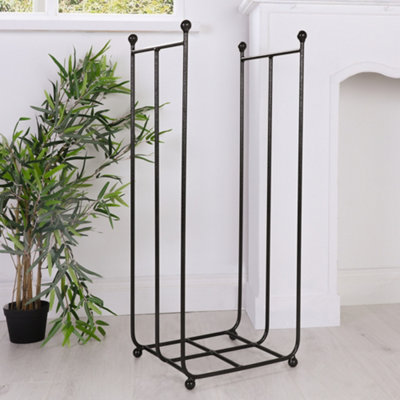 Traditional Style Heavy Duty Tall Log Storage Rack Firewood Log Holder ...