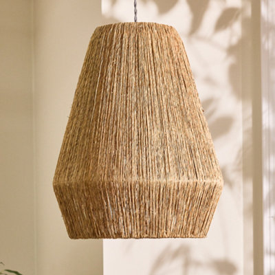 Traditional Style Jute Pendant Easy Fit Ceiling Light Shade H46 x D30cm
