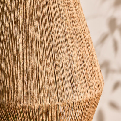 Traditional Style Jute Pendant Easy Fit Ceiling Light Shade H46 x D30cm