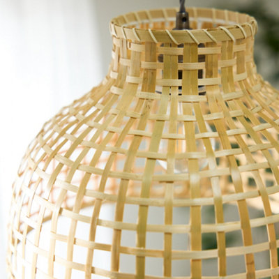 Traditional Style Large Bamboo Dome Lamp Shade Ceiling Light Shade