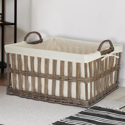 Traditional Style Large Malmo Openwork Laundry Storage Basket