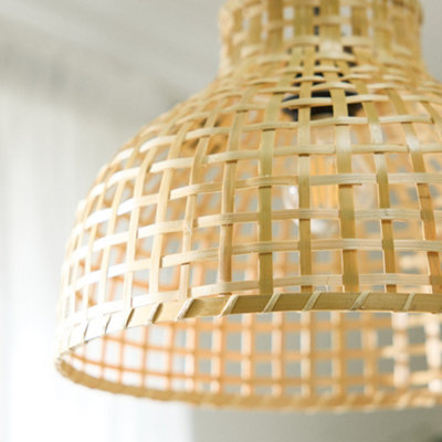 Traditional Style Medium Bamboo Dome Lamp Shade Ceiling Light Shade