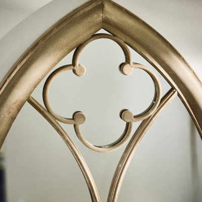 Traditional Style Pointed Arch Mirror Decorative Wall Mirror Window ...