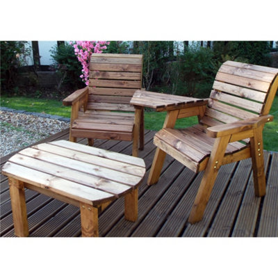 Traditional Twin Companion Dining Set Angled