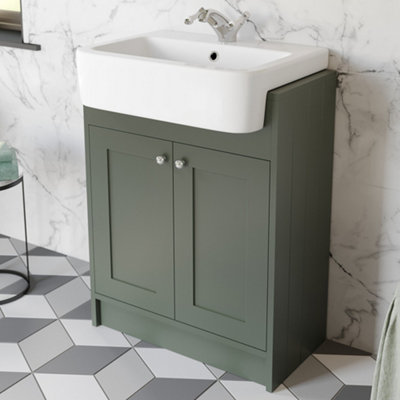 Traditional Vanity Basin Unit Freestanding 1 Tap Hole Bathroom ...