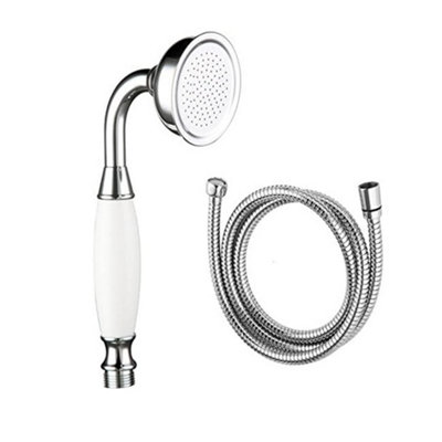 Traditional Victorian style handheld shower sprayer with 59 inch chrome ...