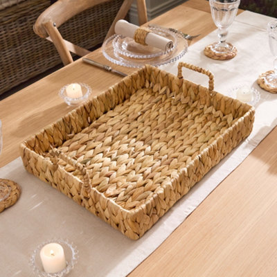 Traditional Water Hyacinth Medium Rectangular Serving Tray