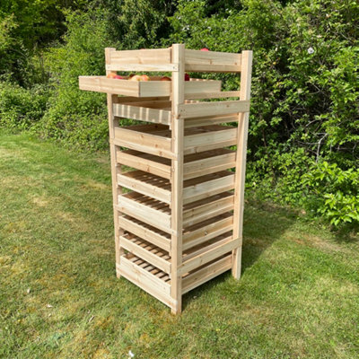 Traditional Wooden Apple Storage Rack (10 Drawer)