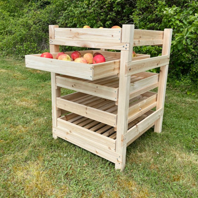 Traditional Wooden Apple Storage Rack (5 Drawer)