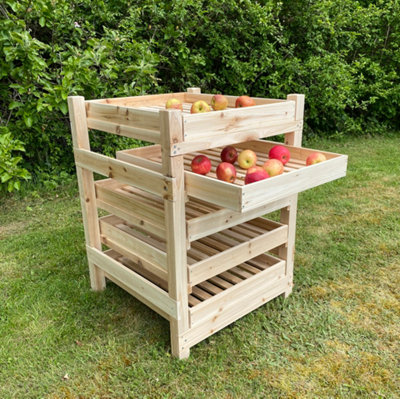 Traditional Wooden Apple Storage Rack (5 Drawer)
