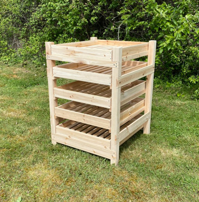 Traditional Wooden Apple Storage Rack (5 Drawer)