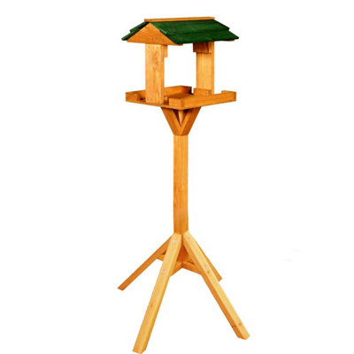 Traditional Wooden Bird House Table