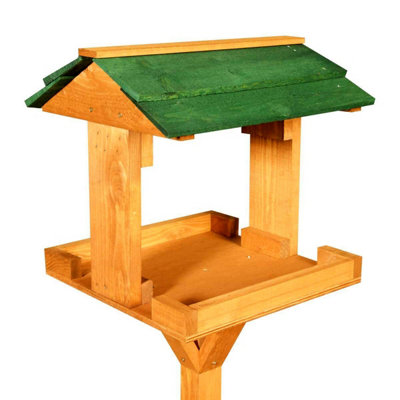 Traditional Wooden Bird House Table