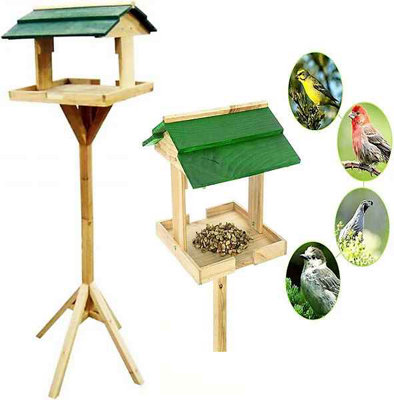 Traditional Wooden Bird House Table