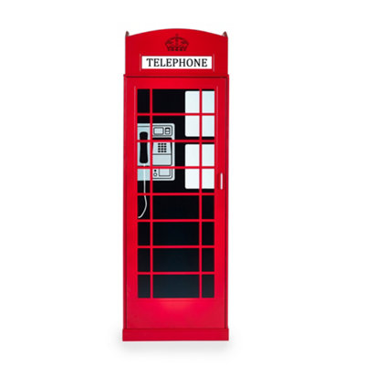 Trafalgar Phone Box 1 Door Freestanding Wardrobe with Internal Shelf ...