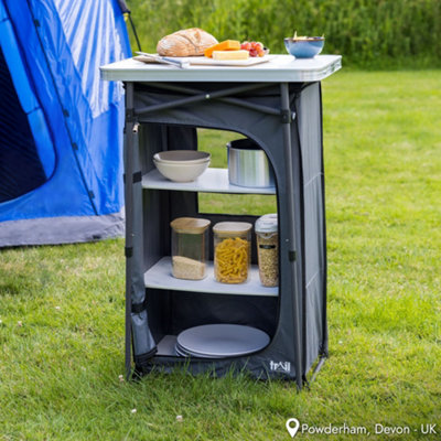 Trail Camping Kitchen Unit 4 Shelf Storage Cupboard Folding Portable ...